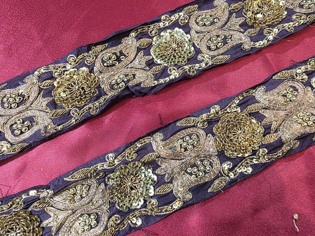 Vintage Saree Border: Embroidered Sari Trim, DIY Craft Supply - Etsy UK