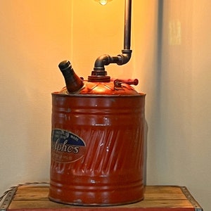 Medium Red Gas Can Lamp - Etsy