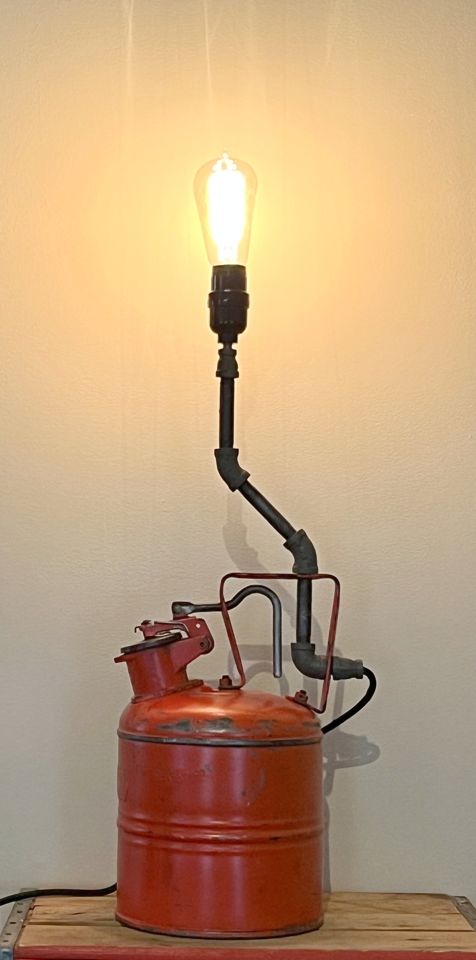 Vintage Red Safety Gas Can Lamp - Etsy
