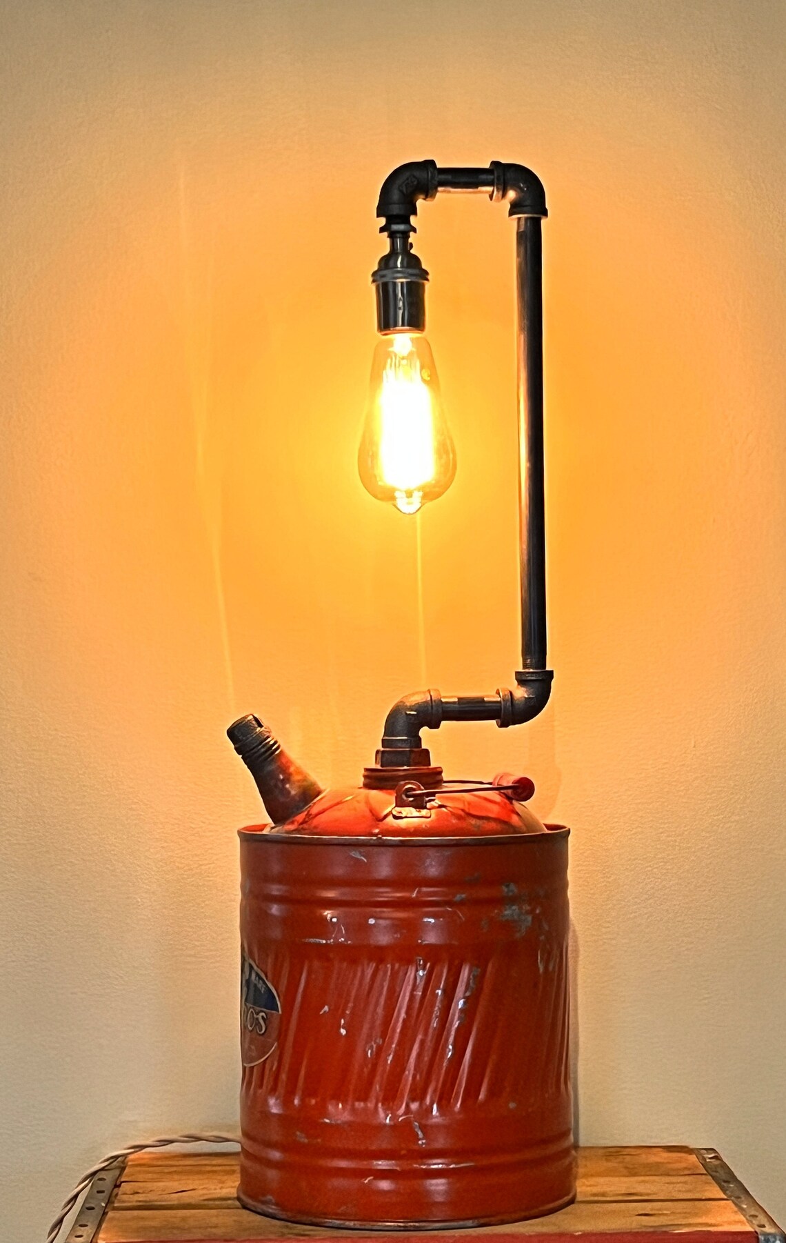 Medium Red Gas Can Lamp - Etsy