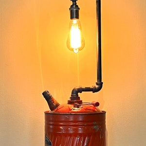 Medium Red Gas Can Lamp - Etsy