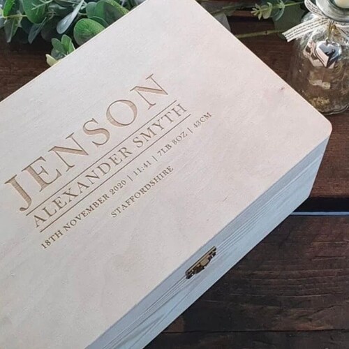 Personalised Baby Boy Memory Box Personalized Keepsake Box - Etsy