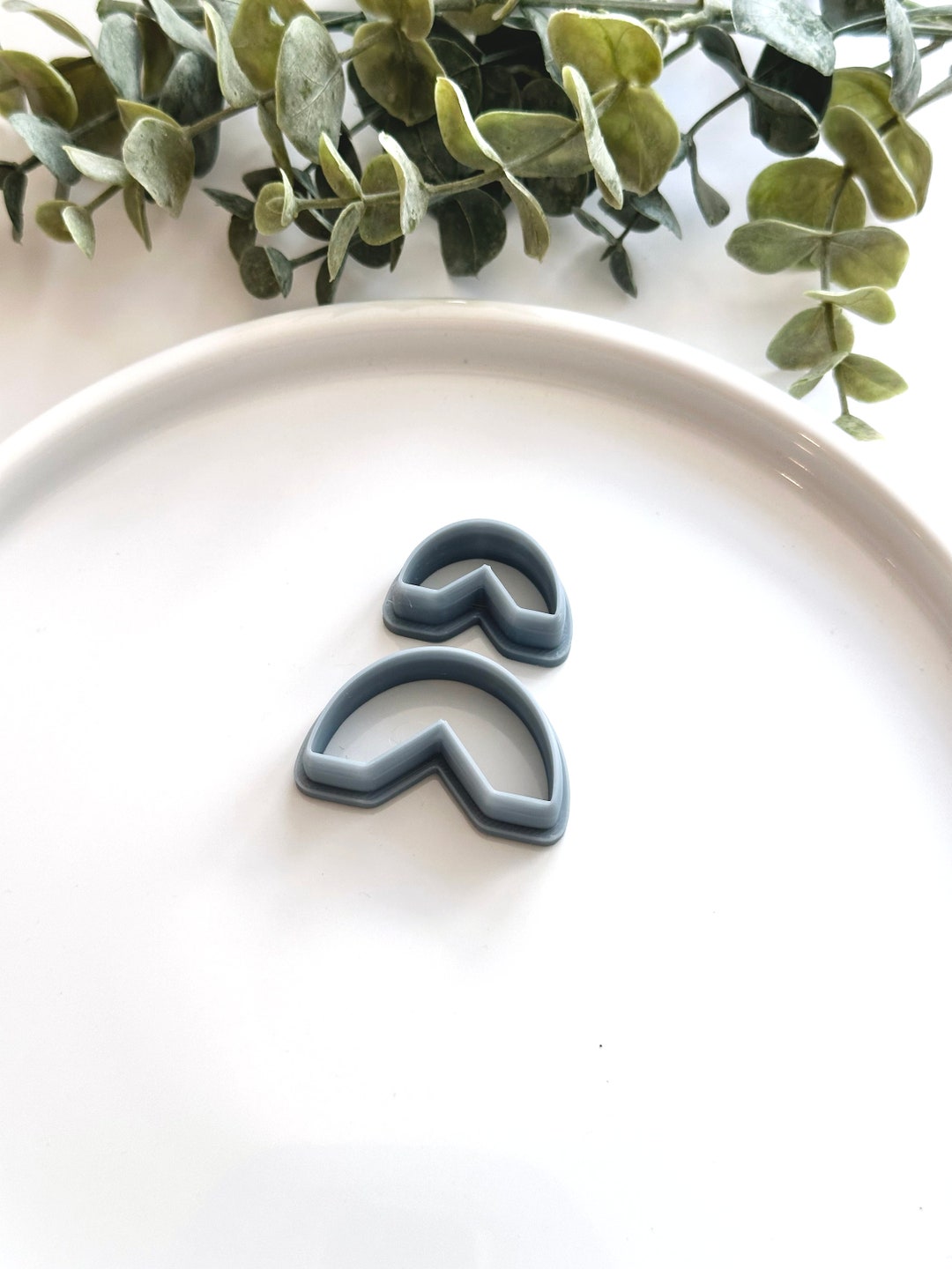Half Circle With Squared Notch | Polymer Clay Cutter - Etsy