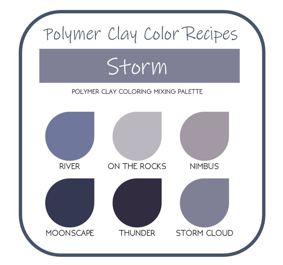 Storm Polymer Clay Color Recipes | Neutral Grays | Sculpey Premo ...