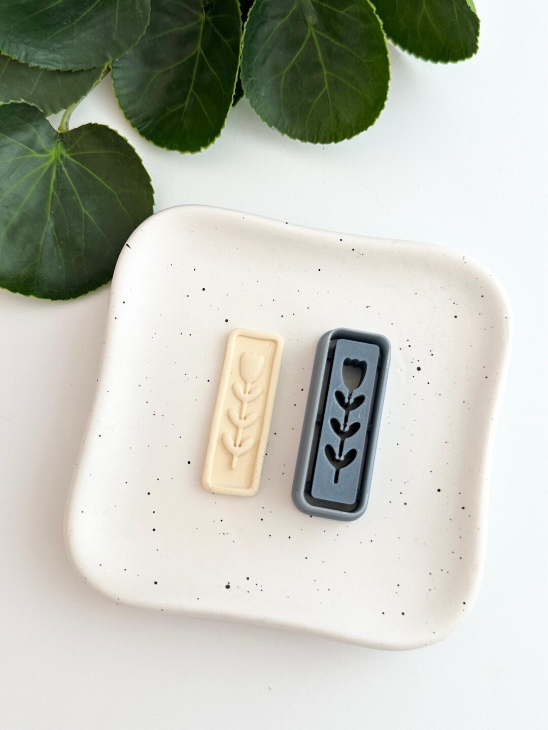 Scandinavian Tulip Skinny Rectangle | Polymer Clay Cutter | Earring ...
