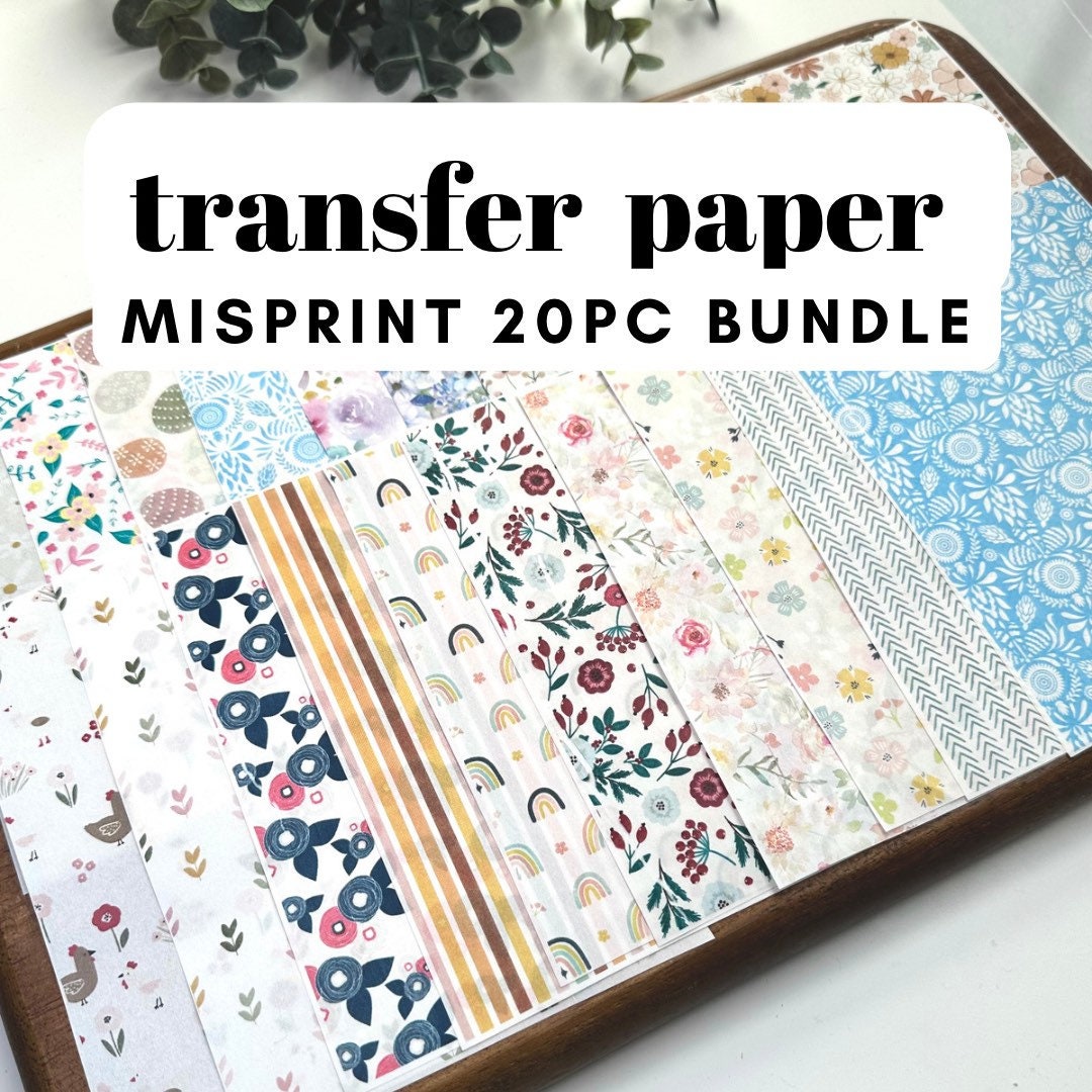 LIMITED STOCK Misprint Transfer Paper Bundle - 20 Random Pieces | Over ...
