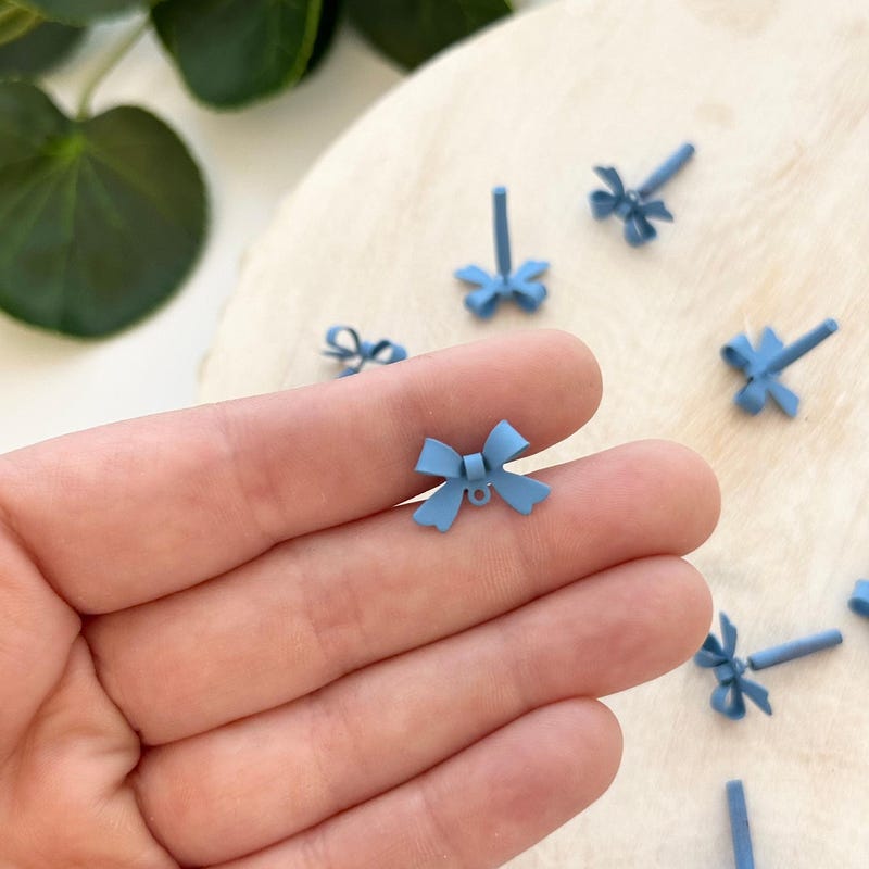 Blue Bow Stud Finding - Etsy