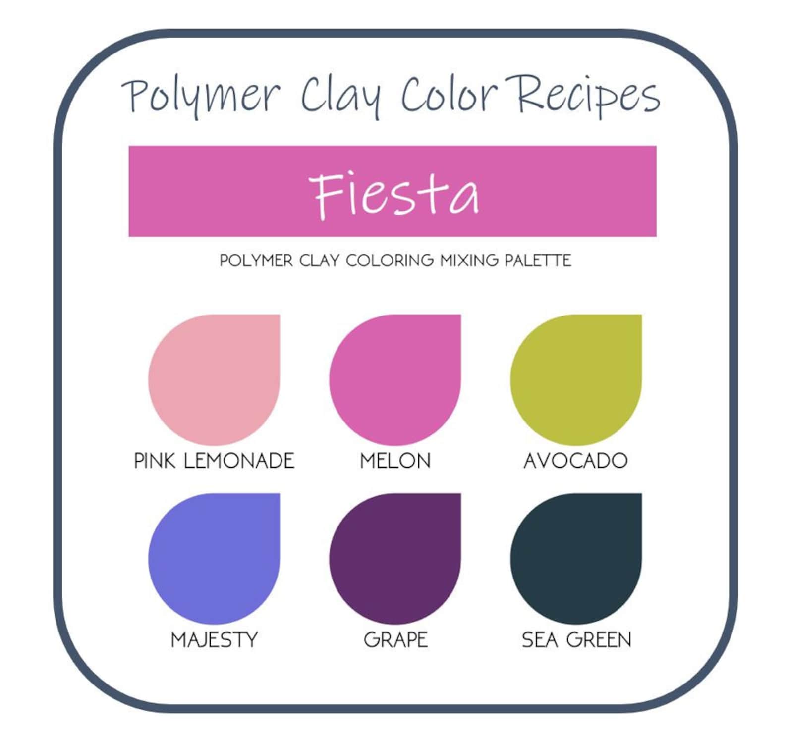 Fiesta Polymer Clay Color Recipes | Party Colors, Avocado, Melon ...
