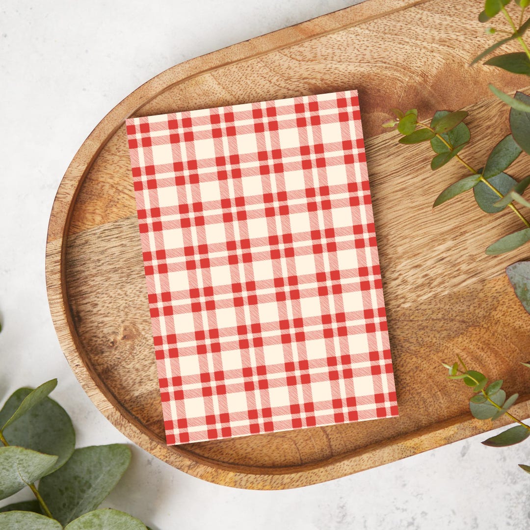 Red Plaid | PL02 | Water Soluble Transfer Paper | Polymer Clay Earring ...