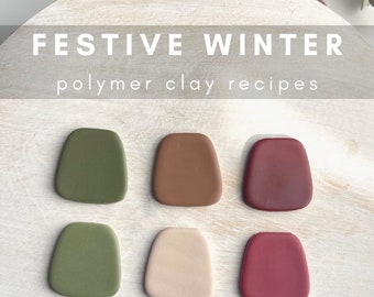 Polymer Clay Color Recipes Holiday Palette Sculpey Premo - Etsy