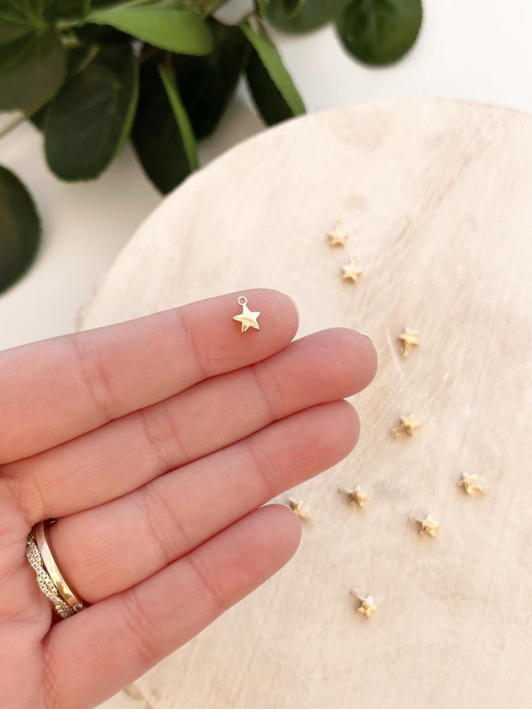 Micro Star Charm - Gold (10pc) | Jewelry Components | Earring Making ...