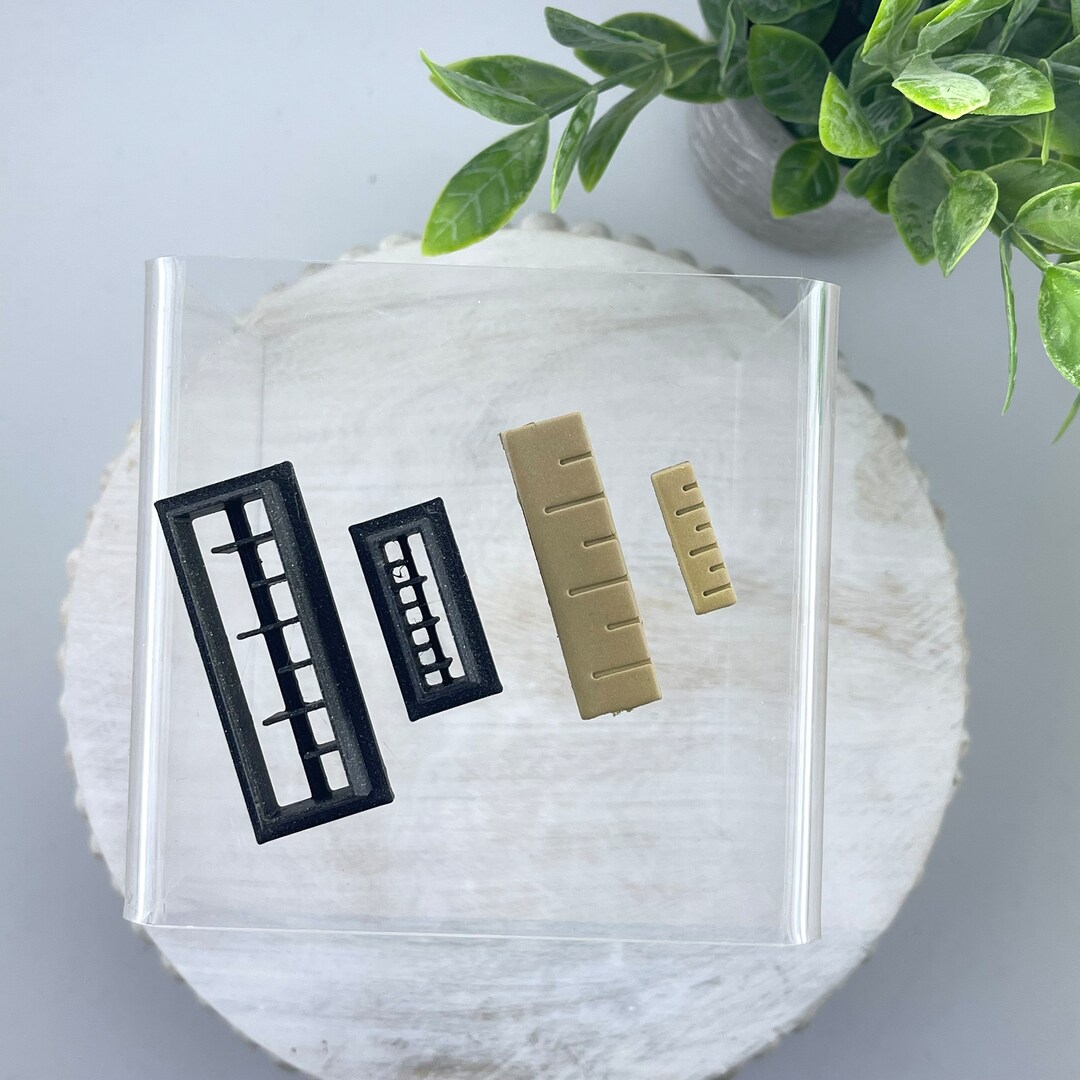 Embossed Ruler Rulers Back to School Theme Teacher Polymer Clay Cutter ...