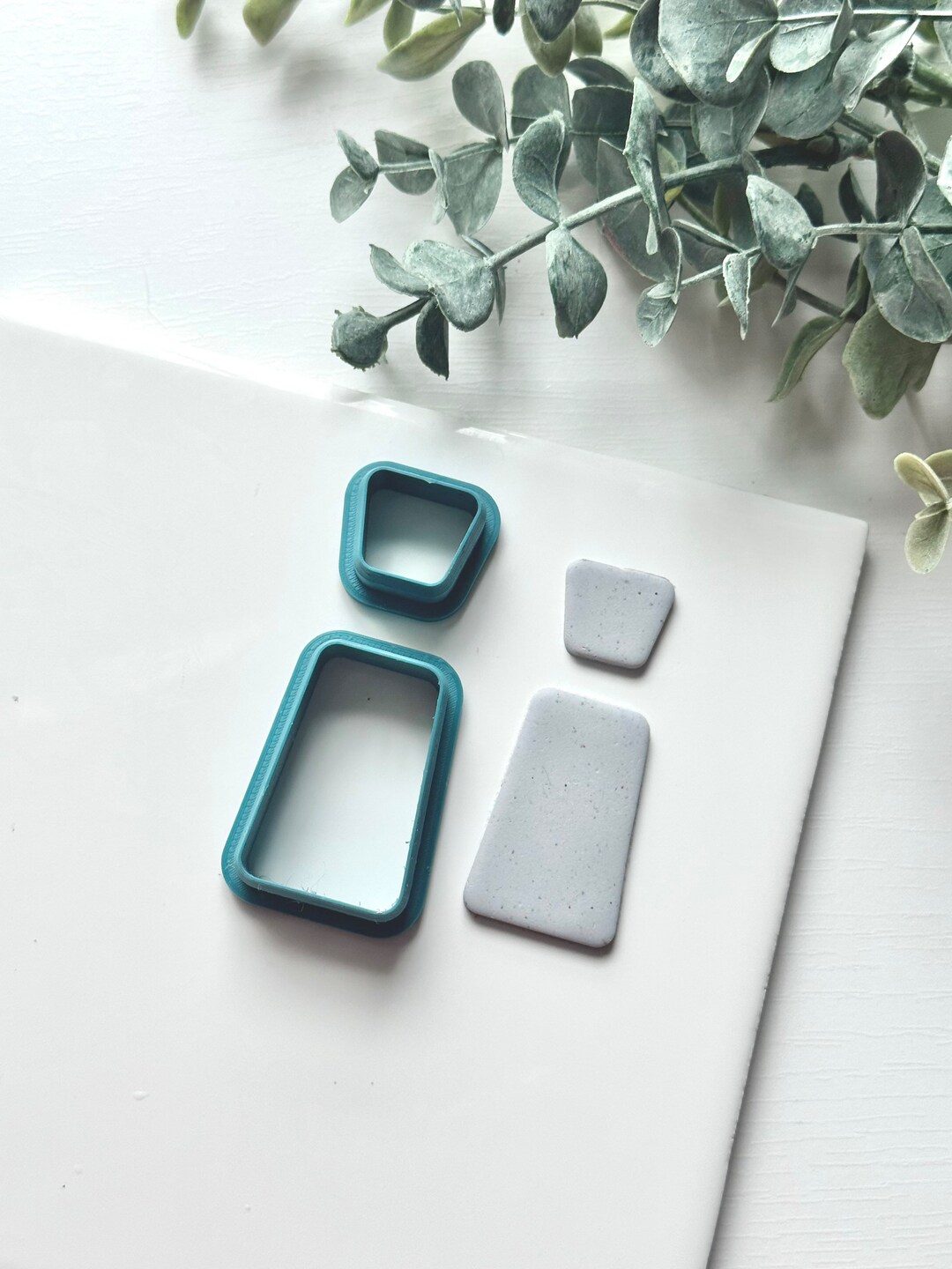 Elongated Double Trapezoid Set | Polymer Clay Cutter | Earring ...