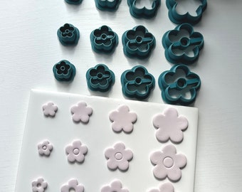 Daisy Half Flower Polymer Clay Cutter Polymer Clay Stud, Arch Clay ...