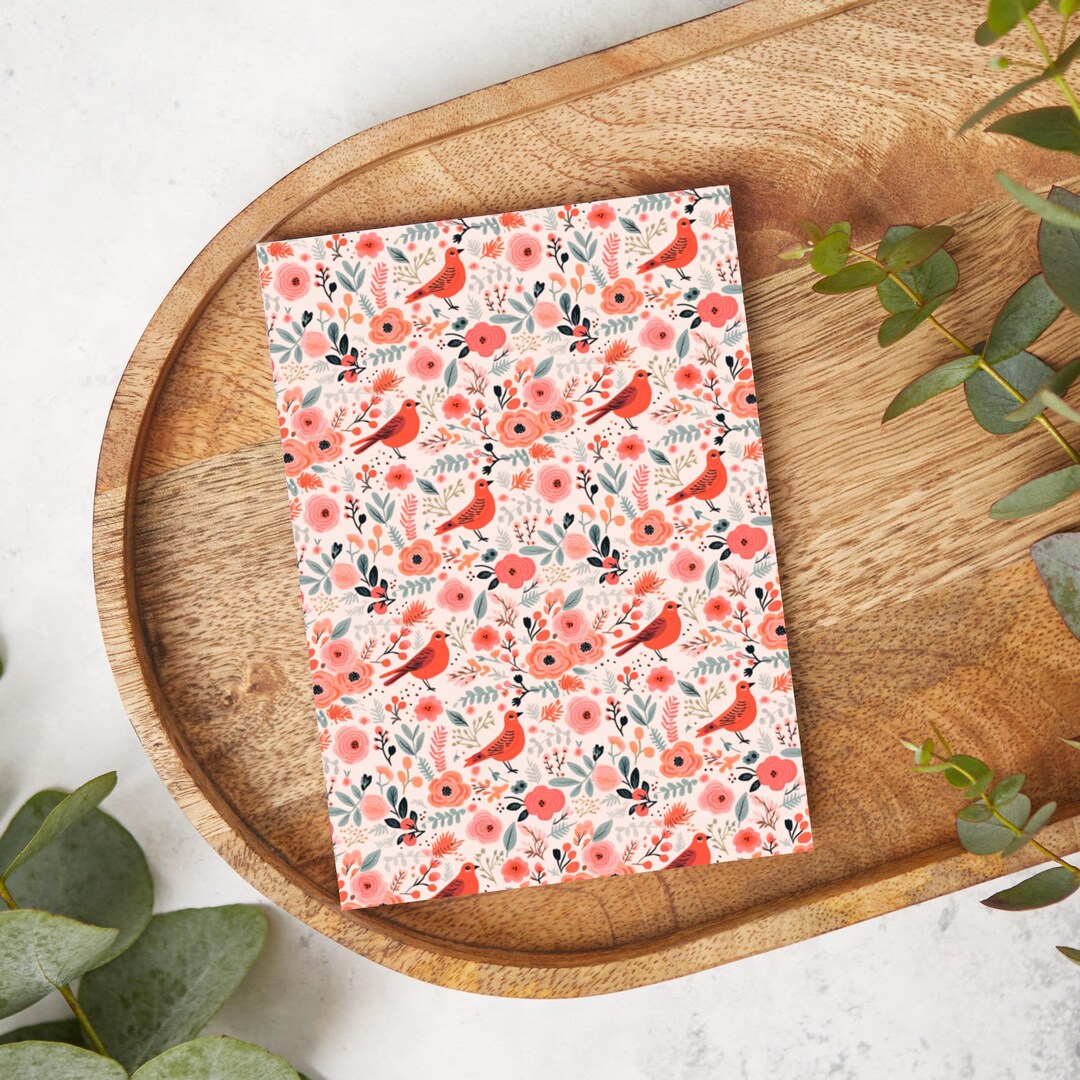 Pink Florals and Birds | DC63 | Water Soluble Transfer Paper | Polymer ...