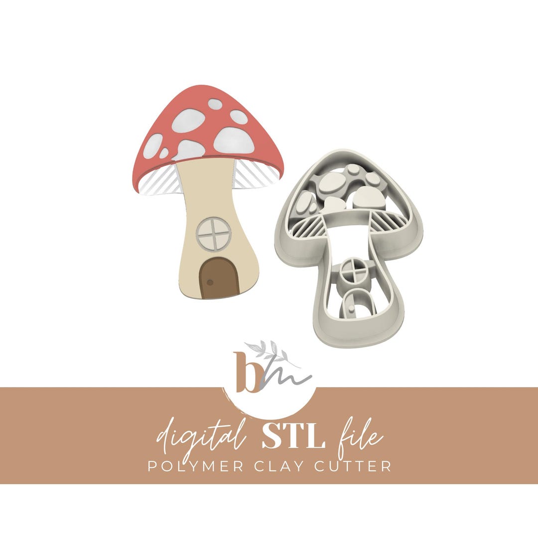 Mushroom Cottage | Digital STL File | Polymer Clay Cutters & Tools - Etsy