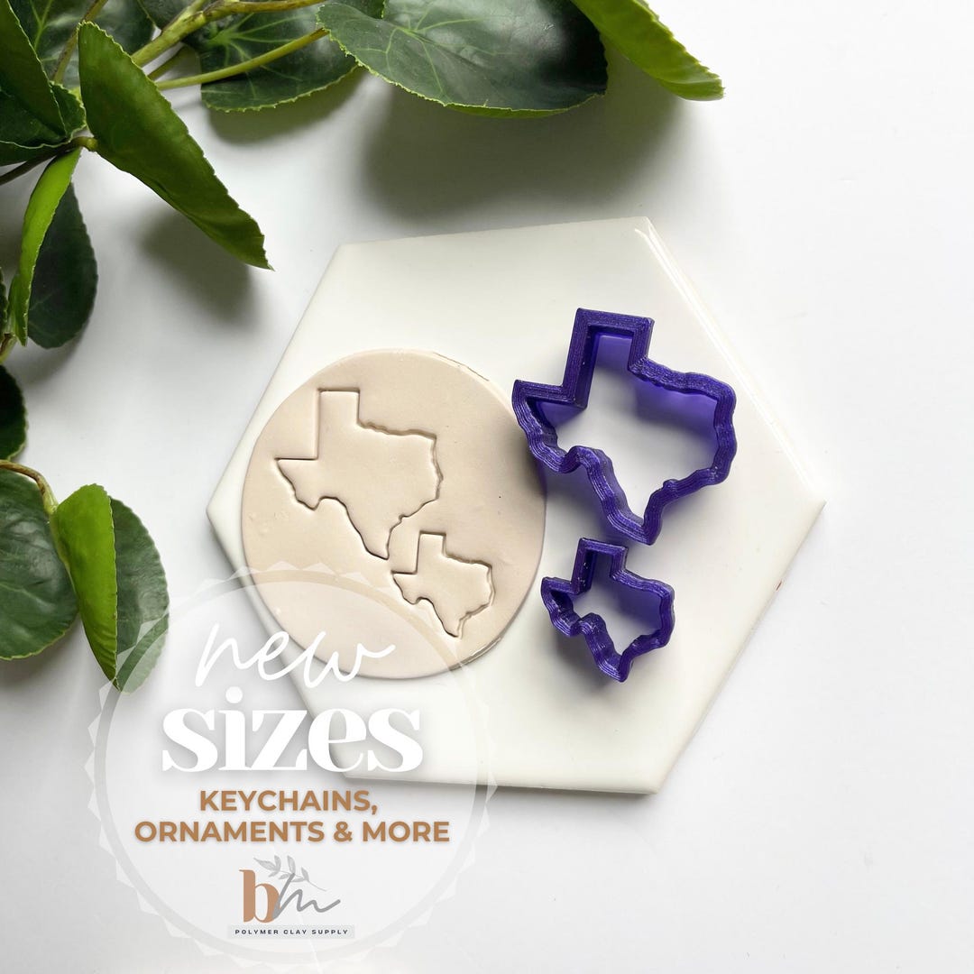 Texas | State Silhouette Collection | Polymer Clay Cutter | Earring ...