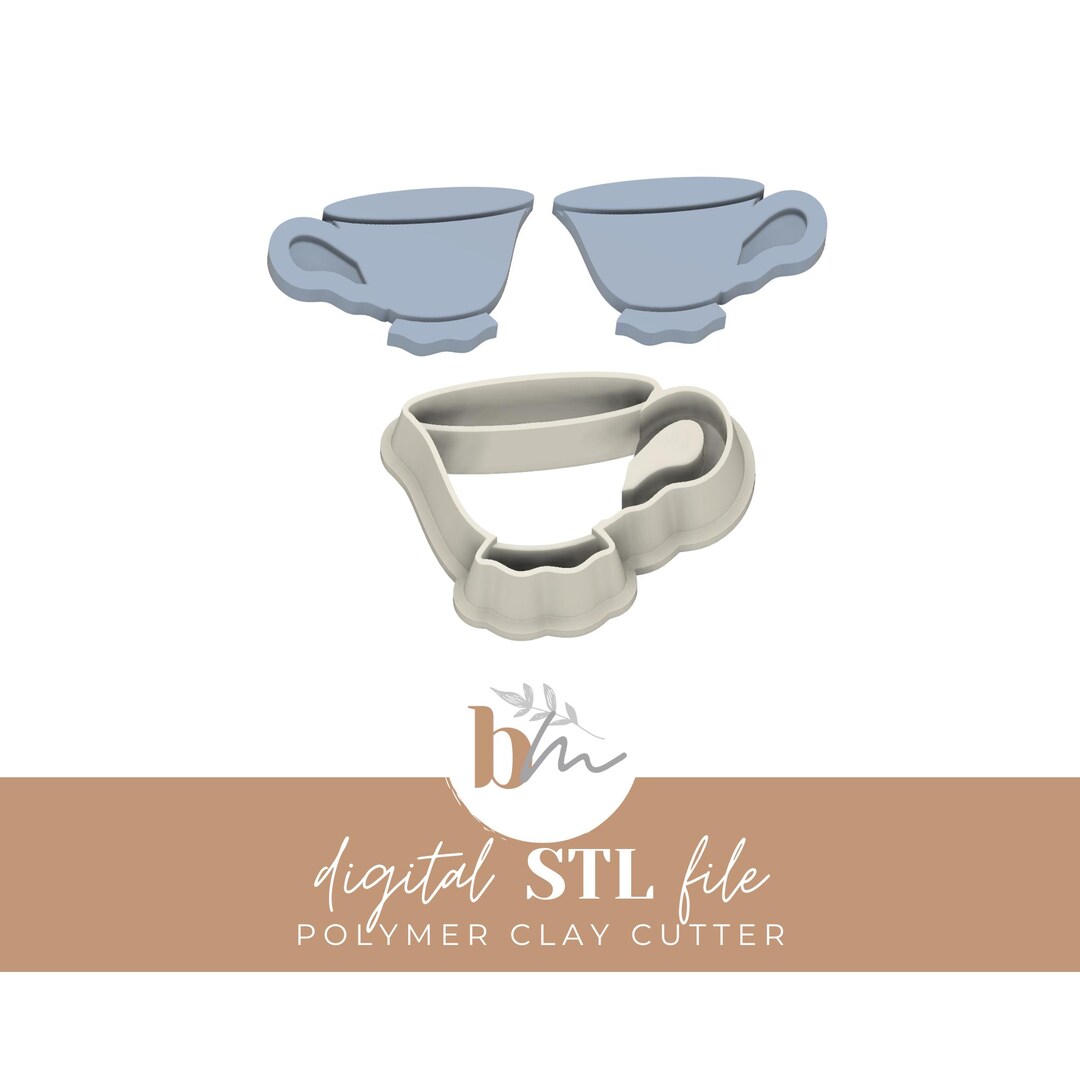 Teacup - 6 Sizes | Digital STL File | Polymer Clay Cutters & Tools - Etsy