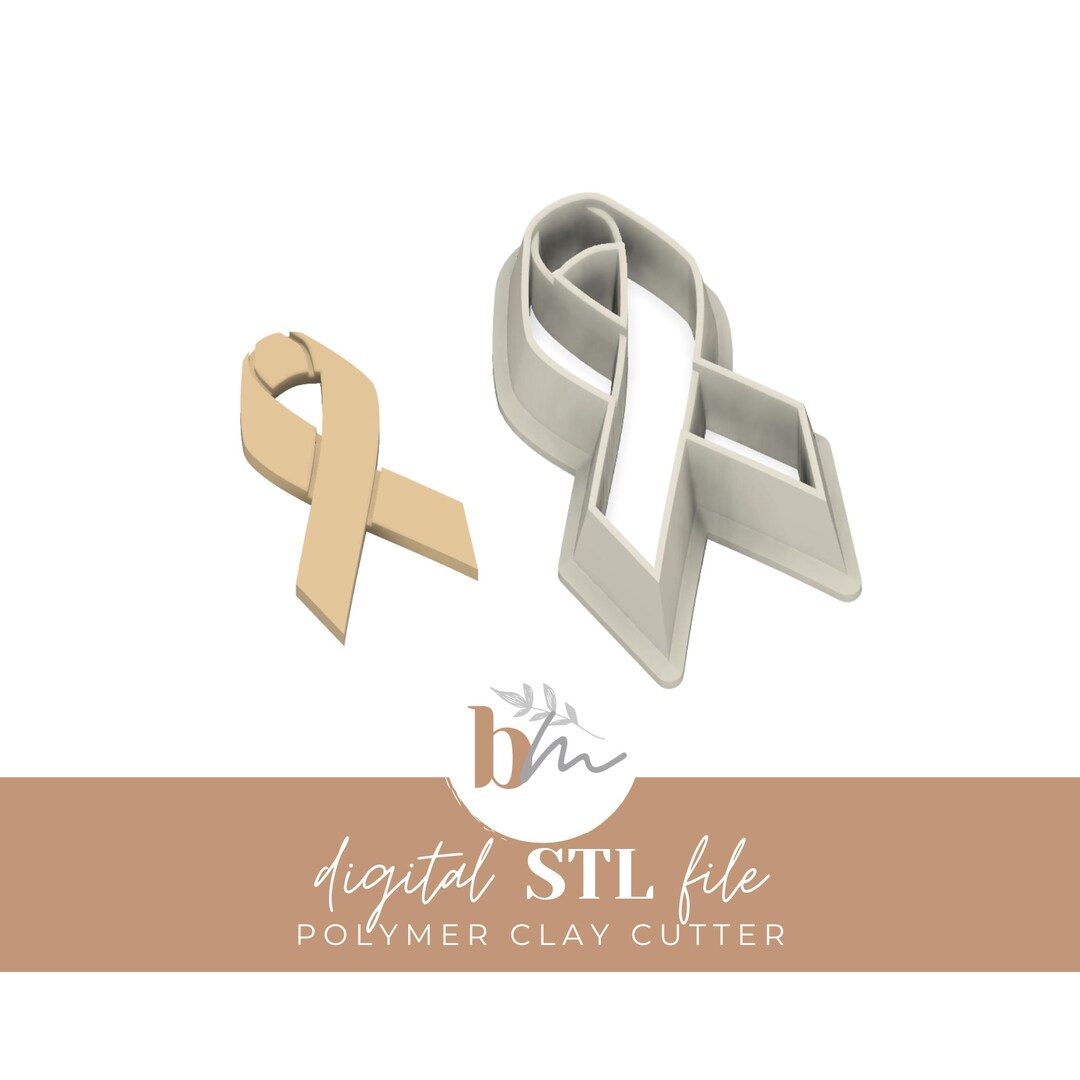 Awareness Ribbon - 4 Sizes | Digital STL File | Polymer Clay Cutters ...
