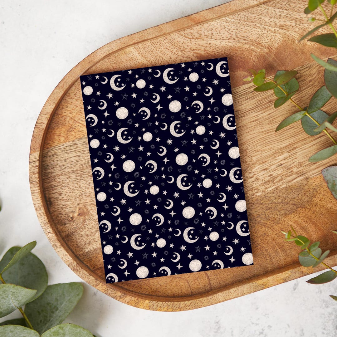 White on Black Moons & Stars | T0730 | Image Transfer Paper | Former ...