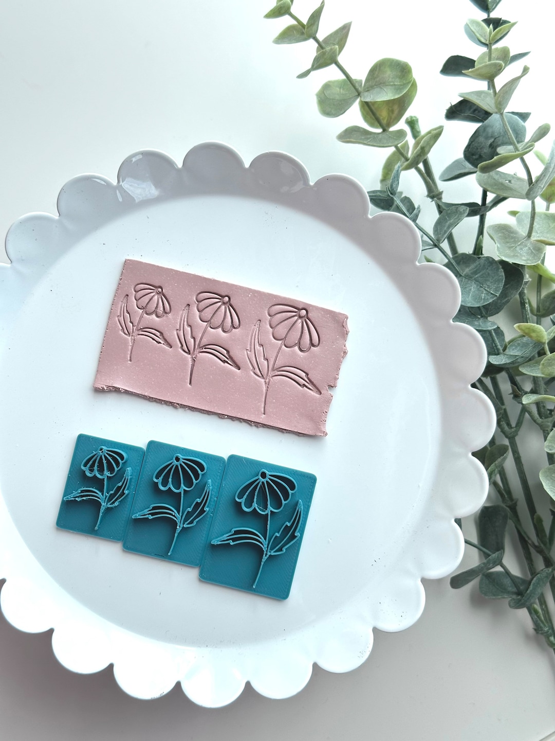 Daisy Stem | Polymer Clay Stamp | Floral, Embossing Stamp - Etsy