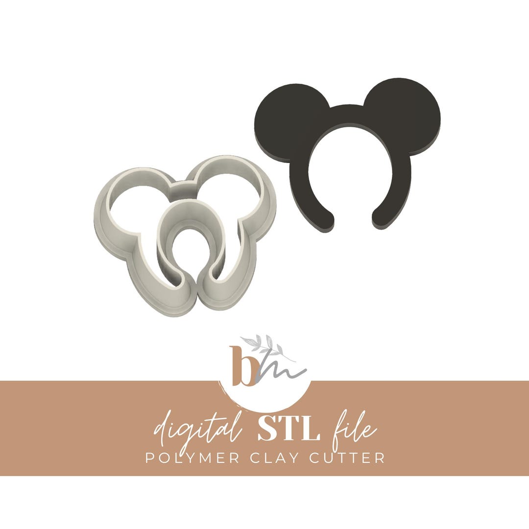 Mouse Ear Headband - 4 Sizes | Digital STL File | Polymer Clay Cutters ...