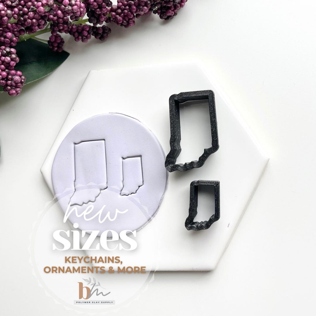 Indiana | State Silhouette Collection | Polymer Clay Cutter | Earring ...