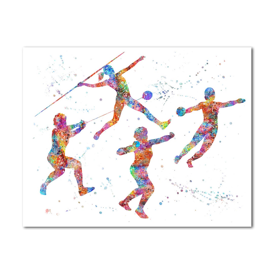 Track and Field Shot Put Hammer Throwing Javelin Throwing Discus Female ...