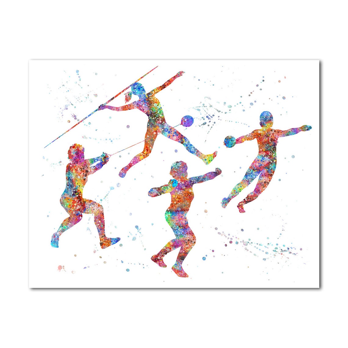 Track and Field Shot Put Hammer Throwing Javelin Throwing Discus Female ...