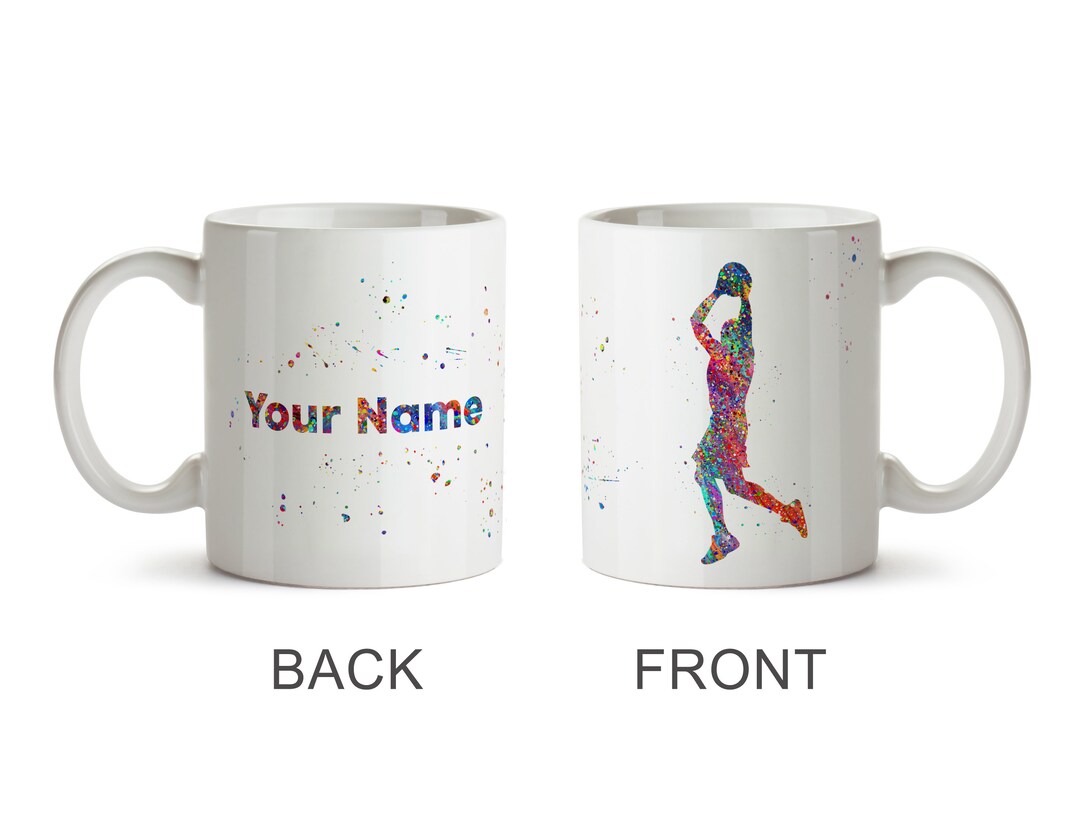 Basketball Player Mug Personalized Coffee Tea Cup Custom Name Male ...