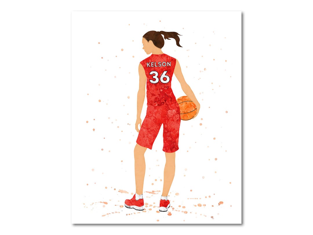 Personalized Basketball Player Poster Picture Custom Colors Number Name ...