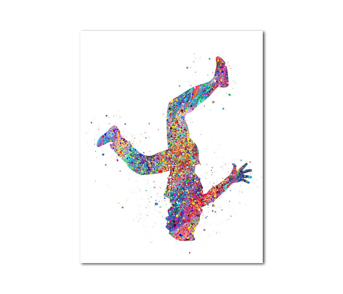 Break Dance Poster Dancer Painting Print Wall Art Decor Picture Print ...