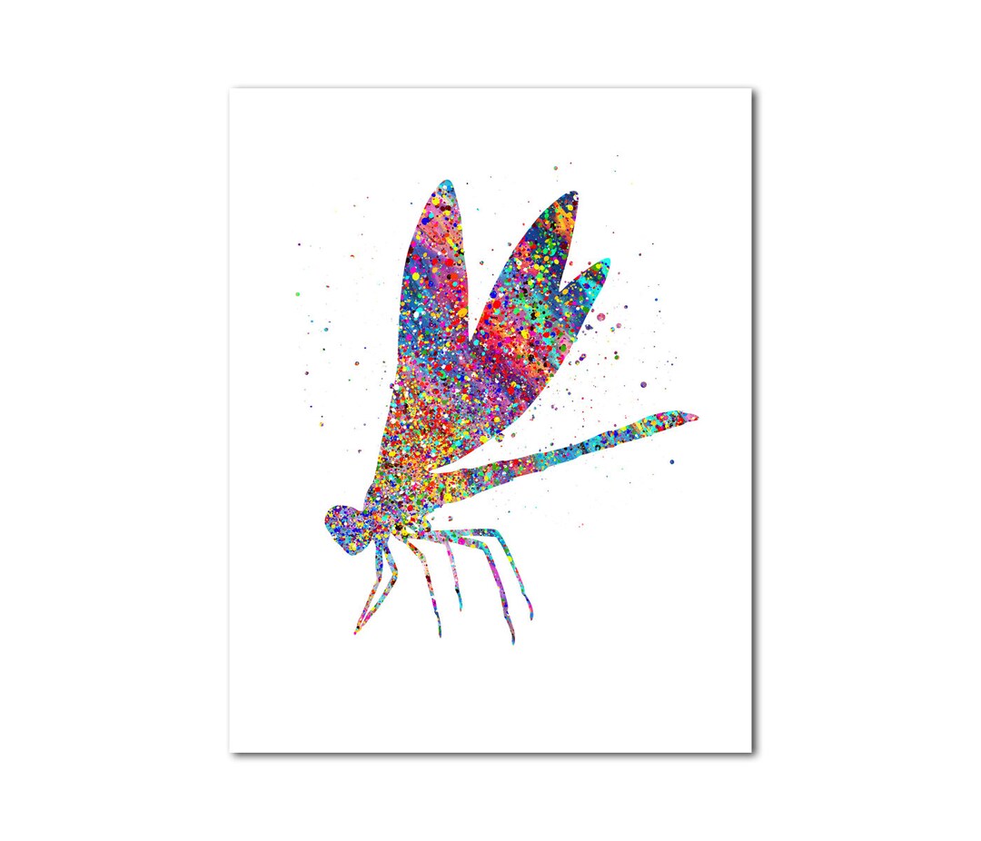 Dragonfly Poster Print Insect Picture Colorful Bug Wall Decor Gift for ...