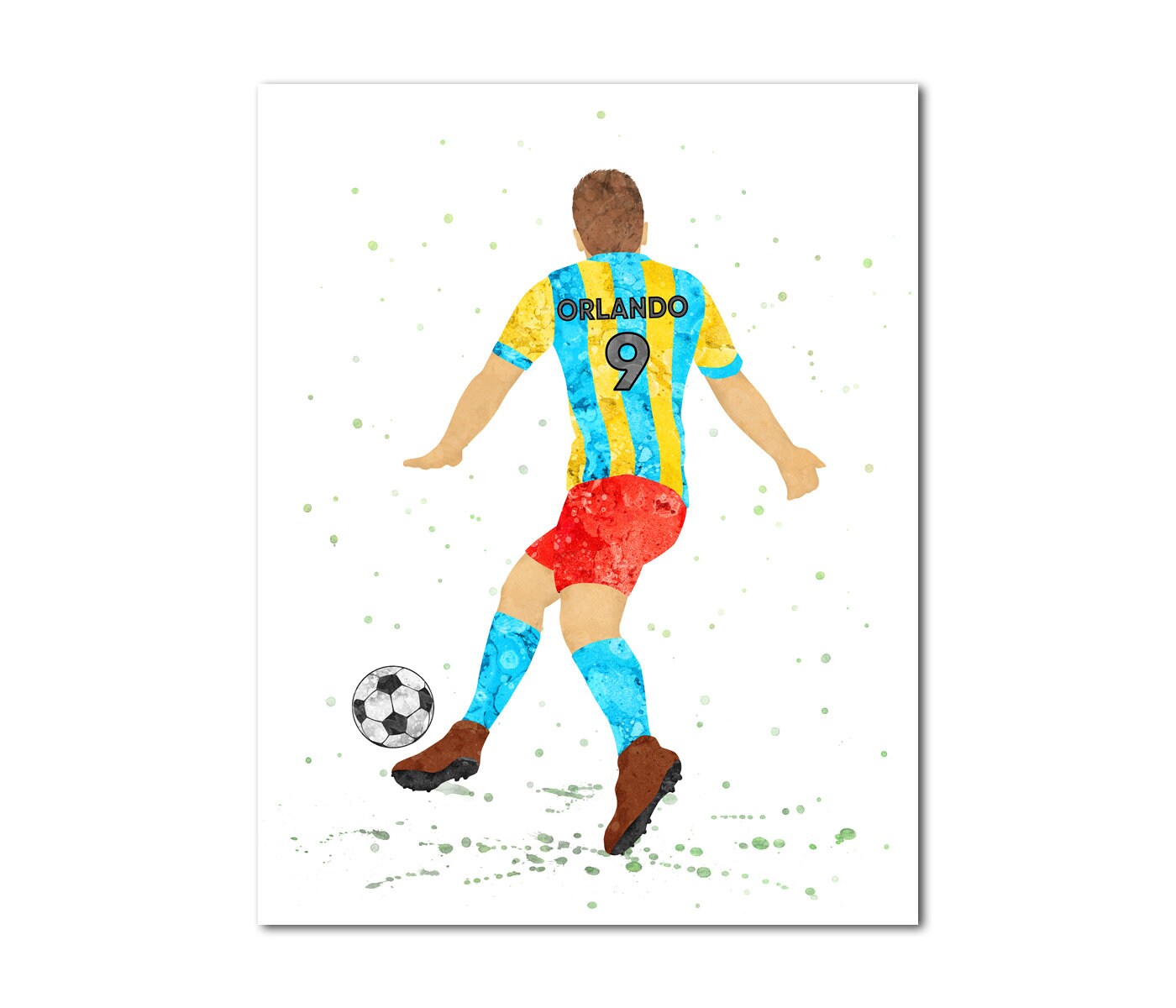 Personalized Soccer Player Poster Painting Print Picture - Etsy