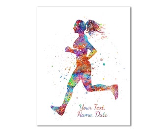 Female Runner Painting - Etsy