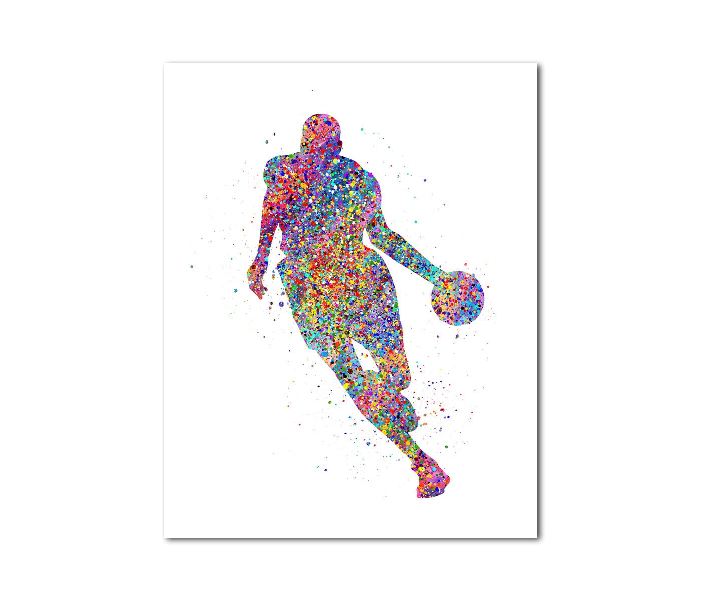 Basketball Player Print Picture Poster Gift for Him Basketball | Etsy