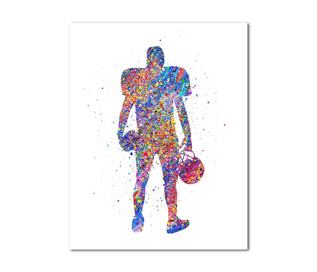 Football Player Digital Download File Sports Lover Gift Digital ...