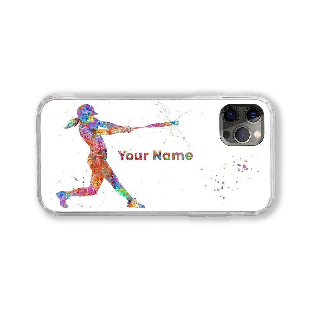 Softball Player Personalized Phone Case Female Softballer Batter Custom ...