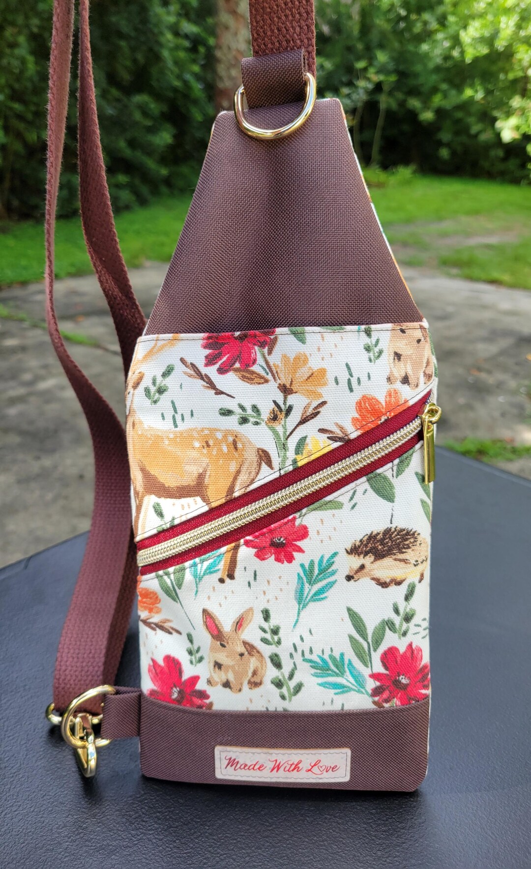 Mini-traveler Sling Pouch - Floral & Critters - Etsy