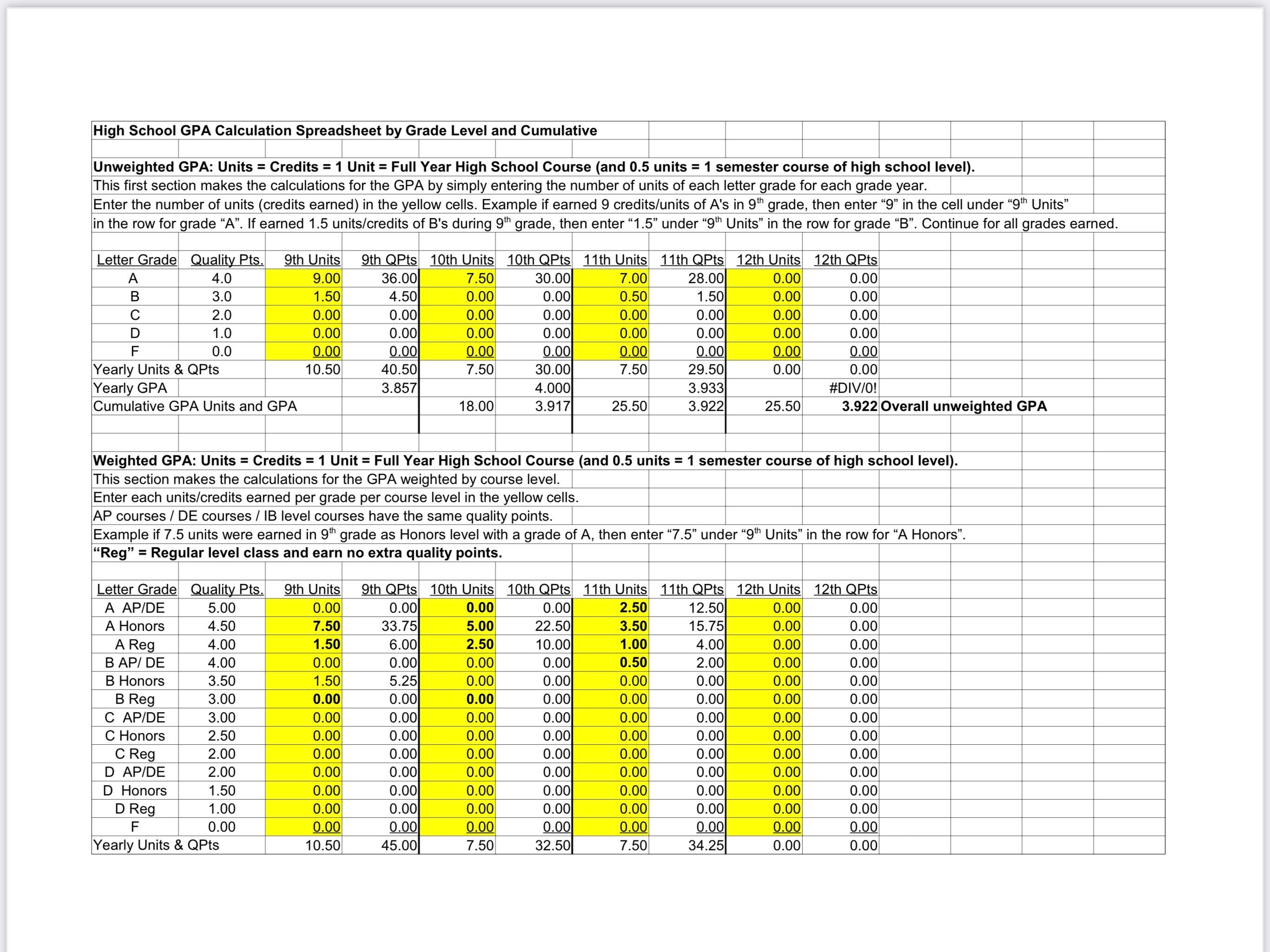 Personalized Homeschool High School Transcript Template by Subject ...