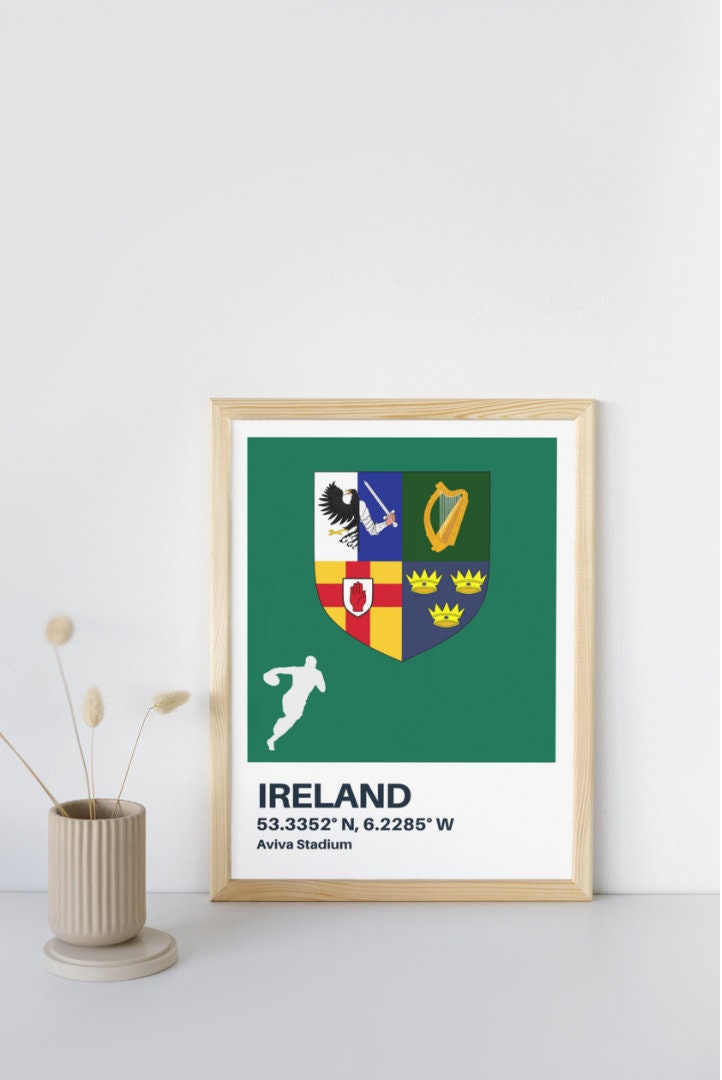 Ireland Rugby Union Provinces Crest Poster Print Gift - Etsy