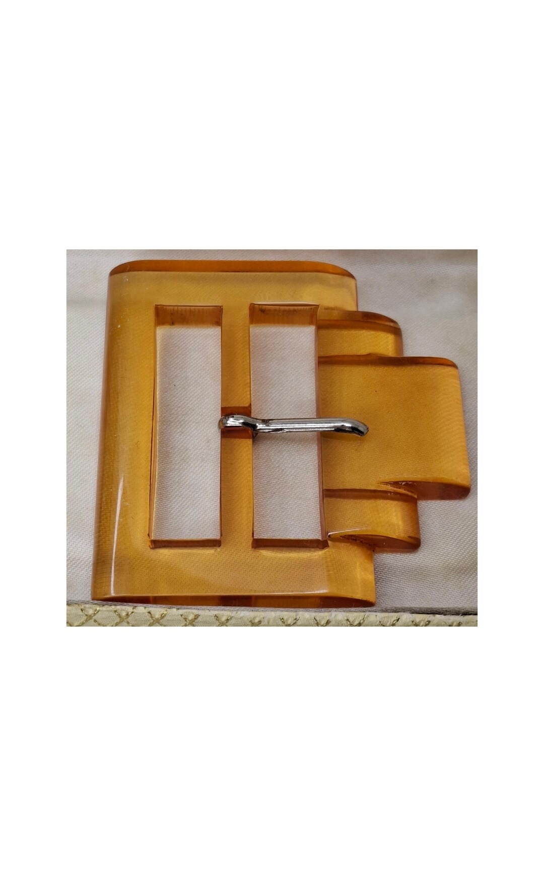 Art Deco Bakelite Buckle Apple Juice Bakelite Art Deco Belt Buckle ...