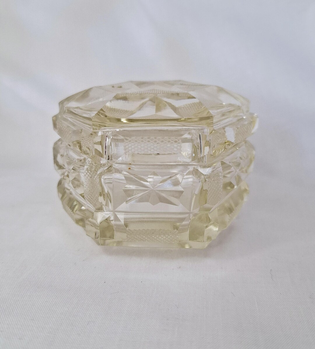 Small Vintage Trinket Box Antique Powder Pot Cream Container Vanity ...