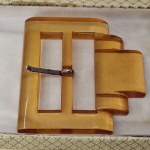 Art Deco Bakelite Buckle Apple Juice Bakelite Art Deco Belt Buckle ...