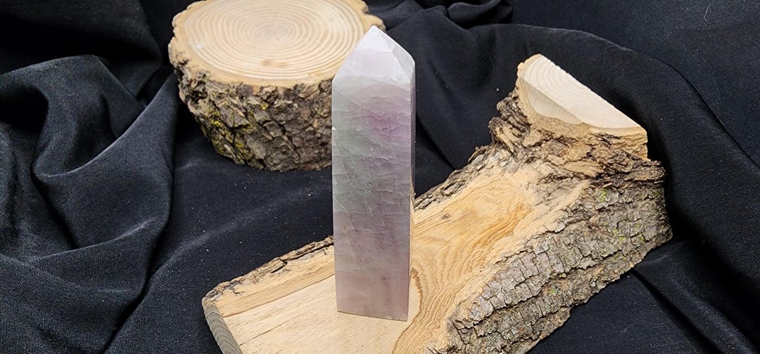 3" Natural Kunzite Crystal Point - Large Pinkish-purple Gemstone Tower ...