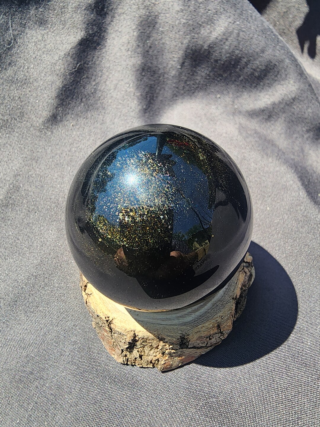 Gold Sheen Obsidian Sphere - Etsy