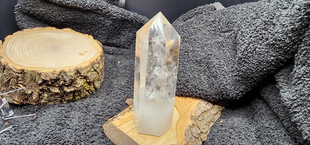 Clear Quartz Crystal Point Tower: Polished Healing Gemstone - Etsy