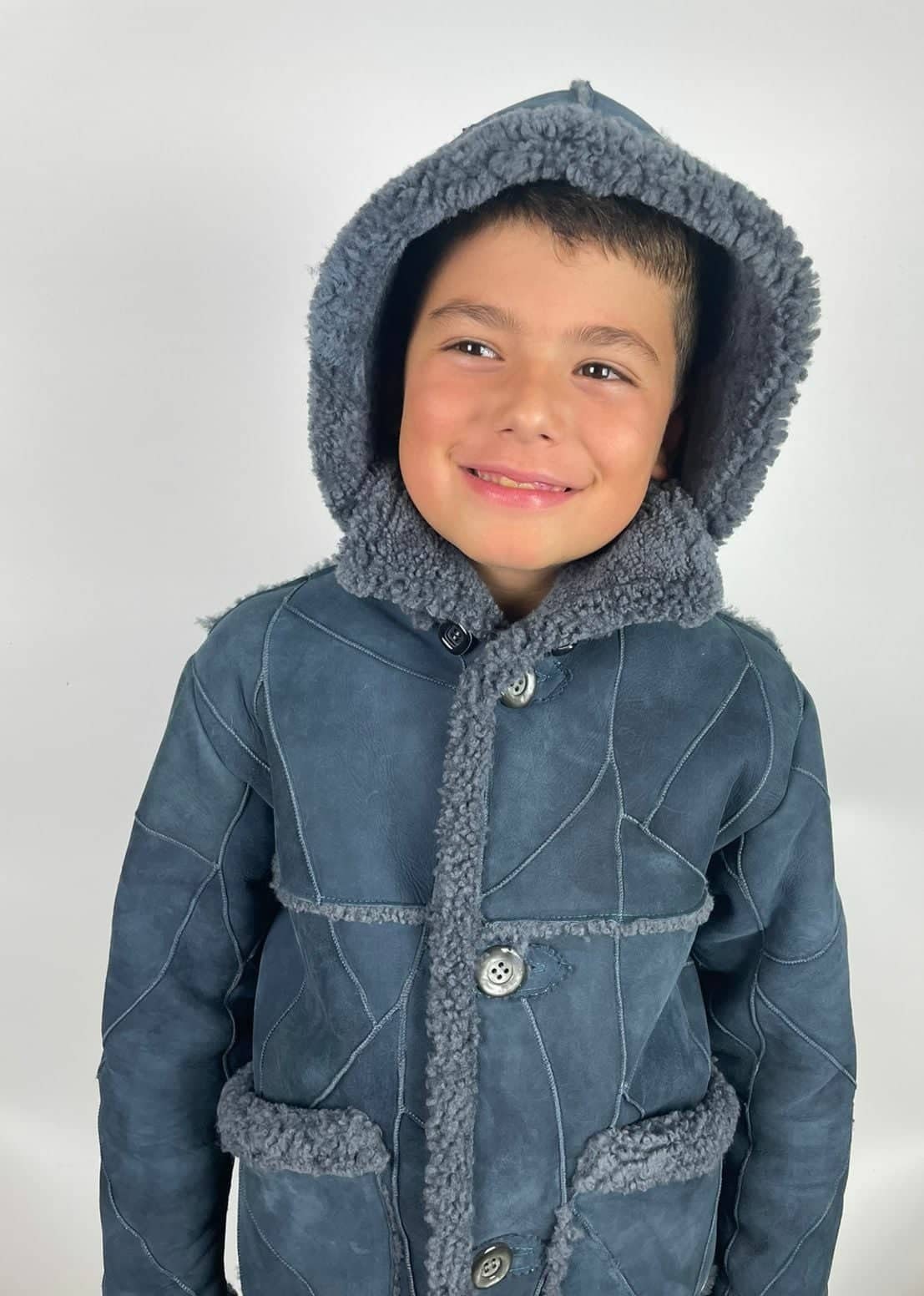 Unisex Suede Raf Blue Sheepskin Jacket Lambskin Winter Coat - Etsy