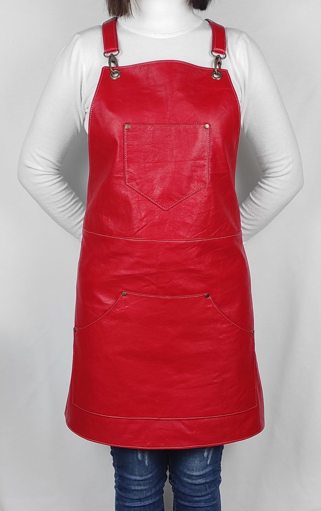 Red Leather Apron . A Special Edition for Women Who Want to Stand Out ...