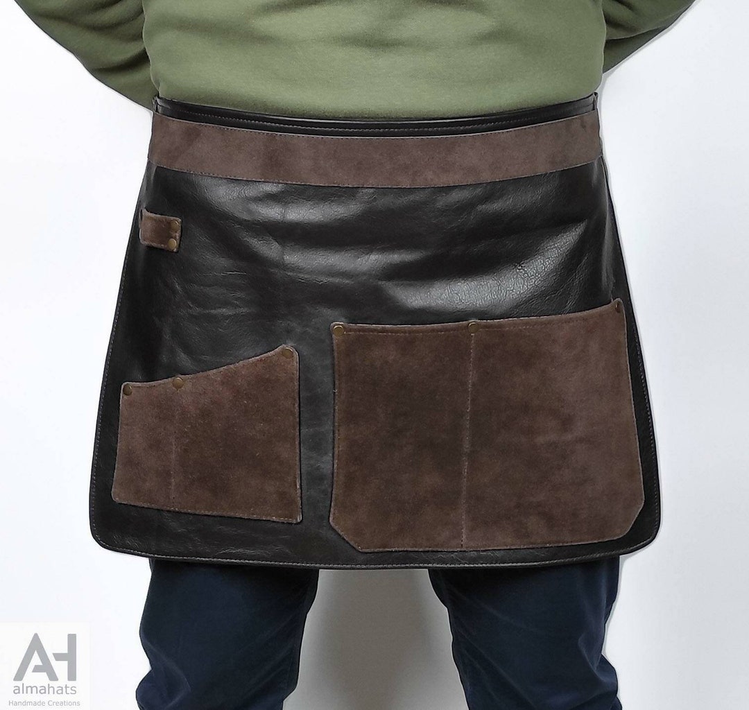 Short Brown Waist Leather Apron . A Very Handy & Practical Leather ...
